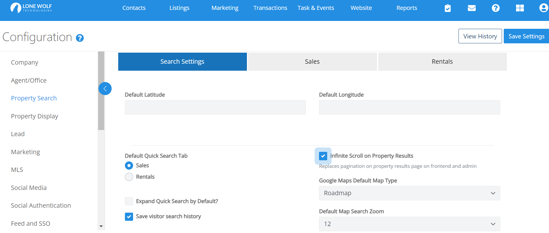 Configure property search and display settings (Propertybase GO)