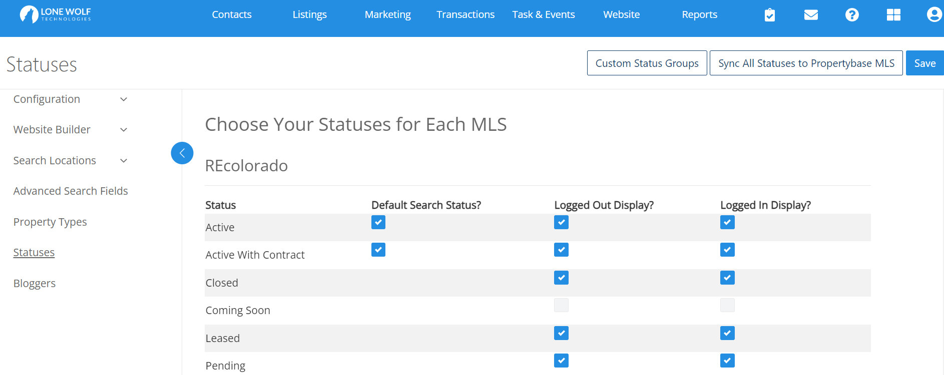 Configure property search and display settings (Propertybase GO)