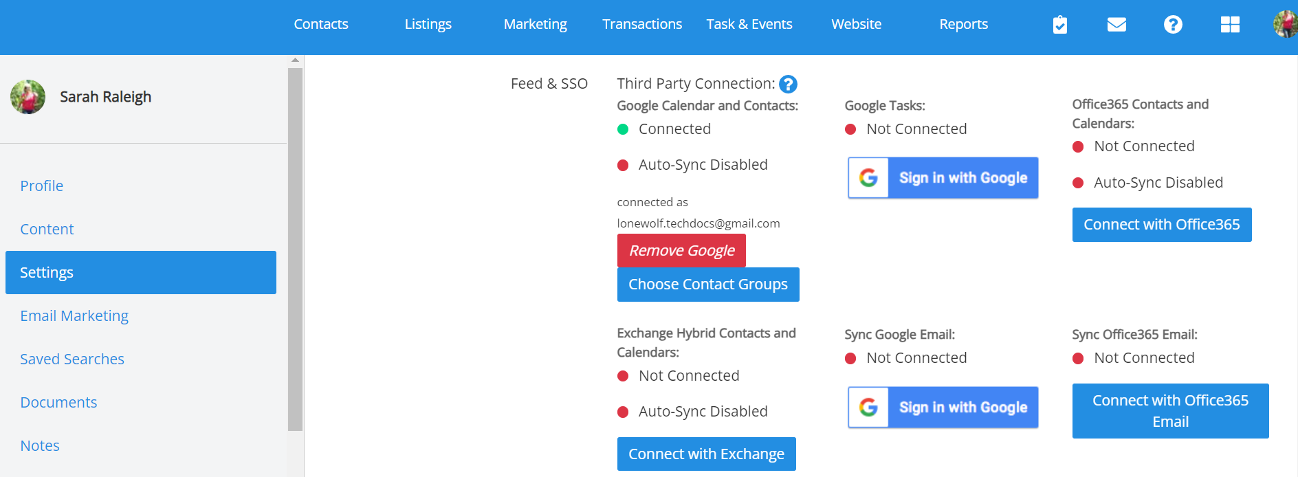 Sync contacts with an external application (Propertybase GO)