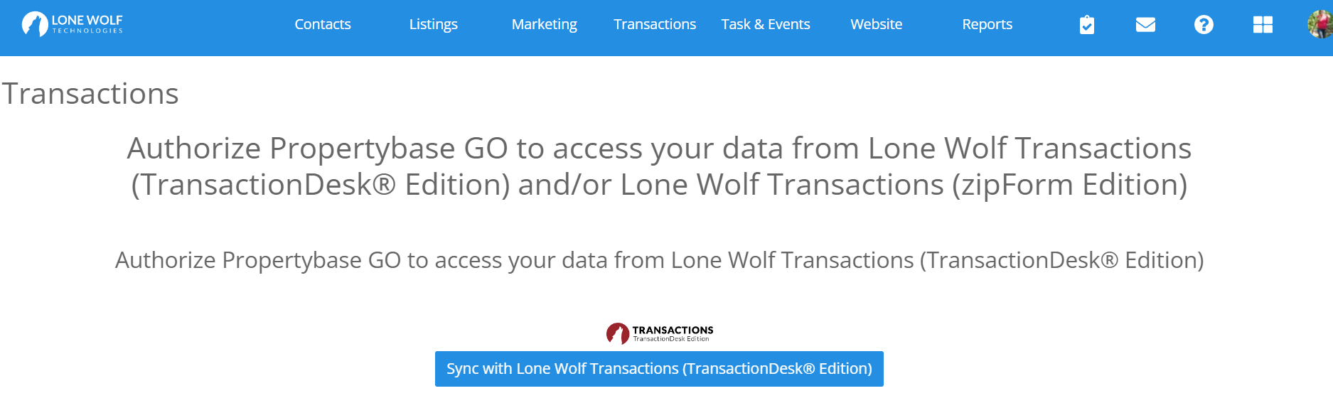 Connect a TransactionDesk account with a Propertybase GO site (Propertybase GO)