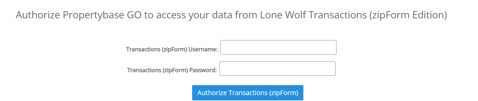 Connect a zipForm account with a Propertybase GO site (Propertybase GO)