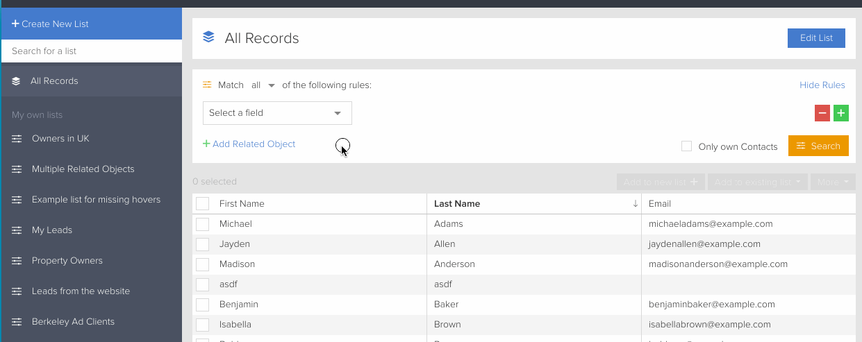 Advanced searching: smart lists (Propertybase Salesforce Edition)