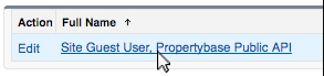 Register and configure public API site (Propertybase Salesforce Edition)