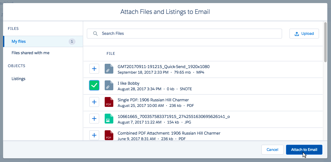 Send an email with Quicksend (Propertybase Salesforce Edition)