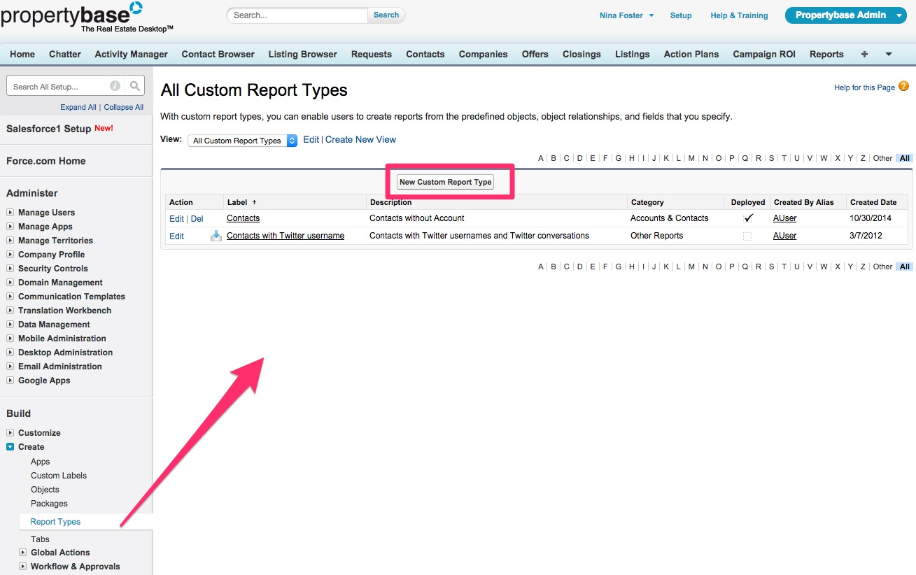 What are report types in Propertybase? (Propertybase Salesforce Edition)