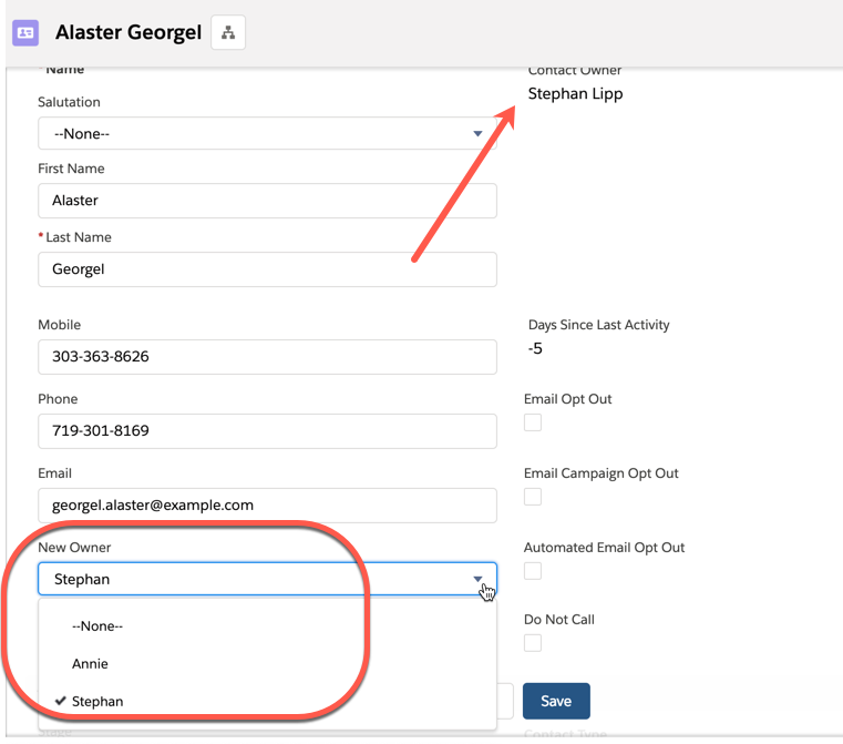 Process builder example: changing contact owner without re-assigning ...