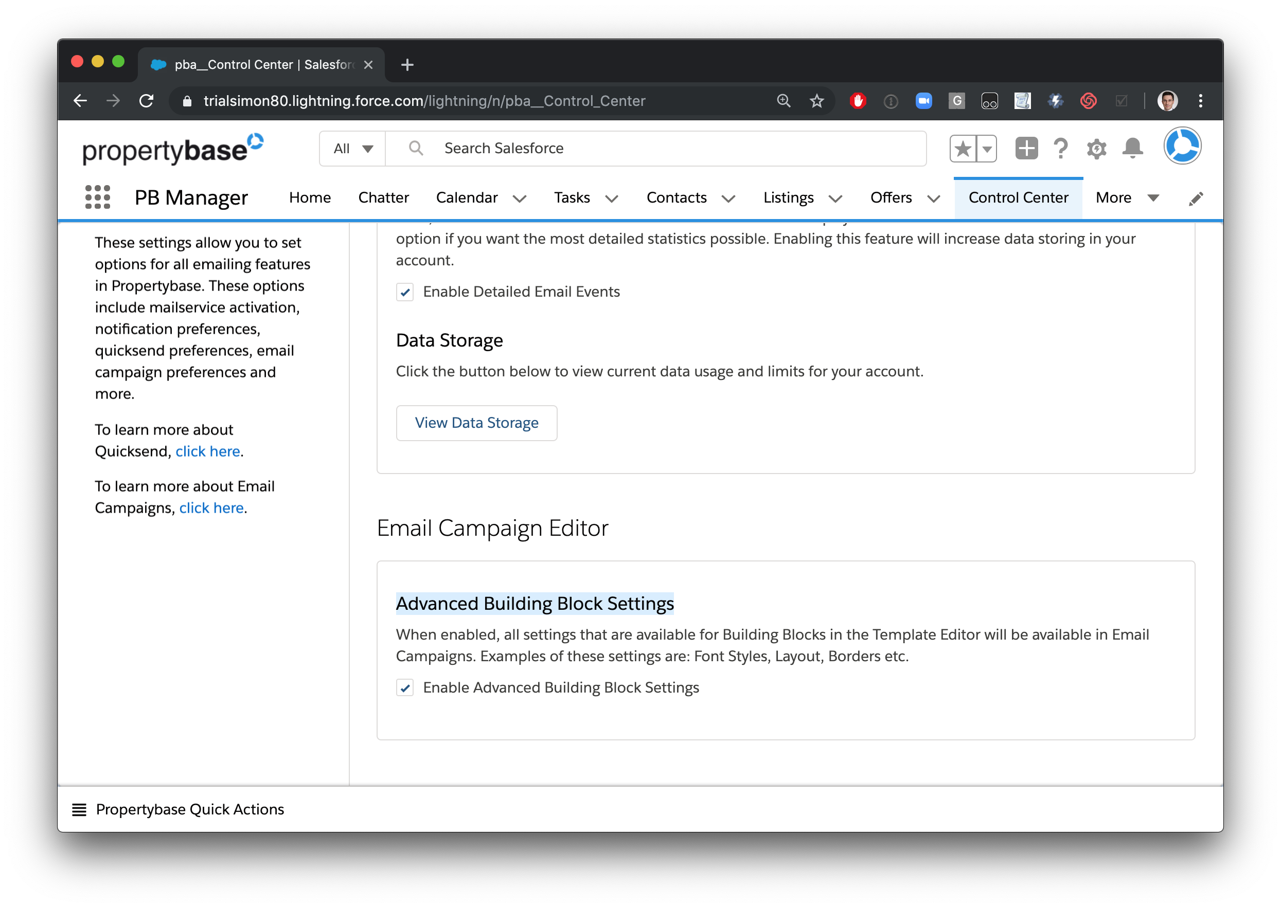 Mass email campaigns (Propertybase Salesforce Edition)
