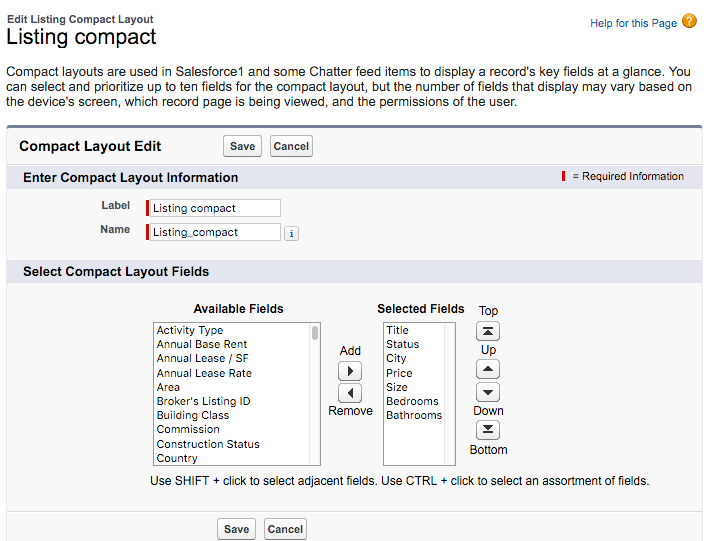 Browser Detail Compact Layouts Propertybase Salesforce Edition