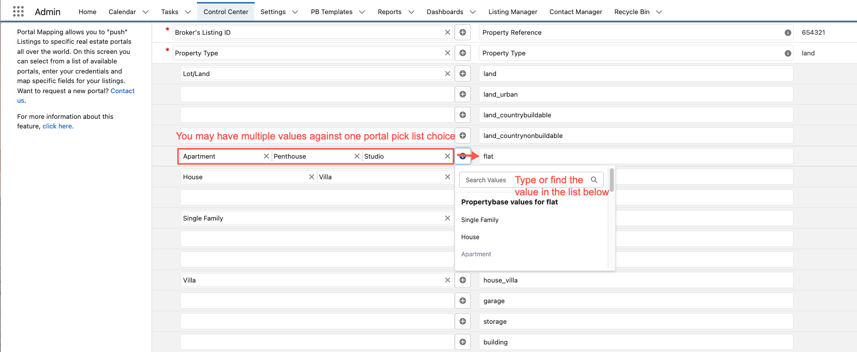 Portal syndication (Propertybase Salesforce Edition)