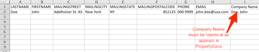 Update contacts using the import wizard (Propertybase Salesforce Edition)