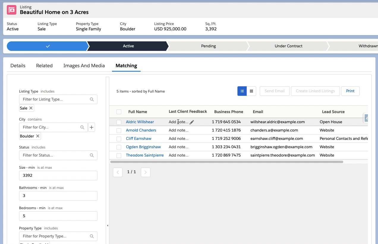 Capture client feedback on listing and inquiry matching (Propertybase ...