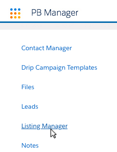 Use the listing manager (Propertybase Salesforce Edition)