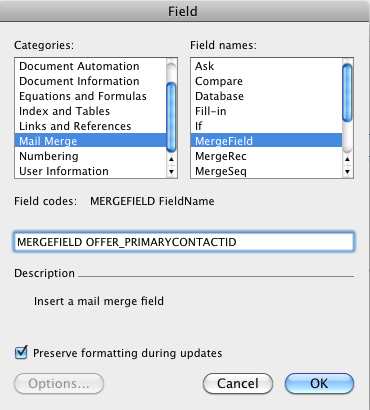Create mail merge documents for Mac (Propertybase Salesforce Edition)