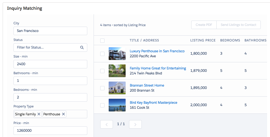 How to use matching (Propertybase Salesforce Edition)