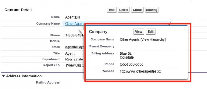 Mini page layouts (Propertybase Salesforce Edition)