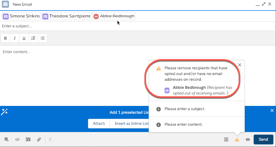 Send an email with Quicksend (Propertybase Salesforce Edition)