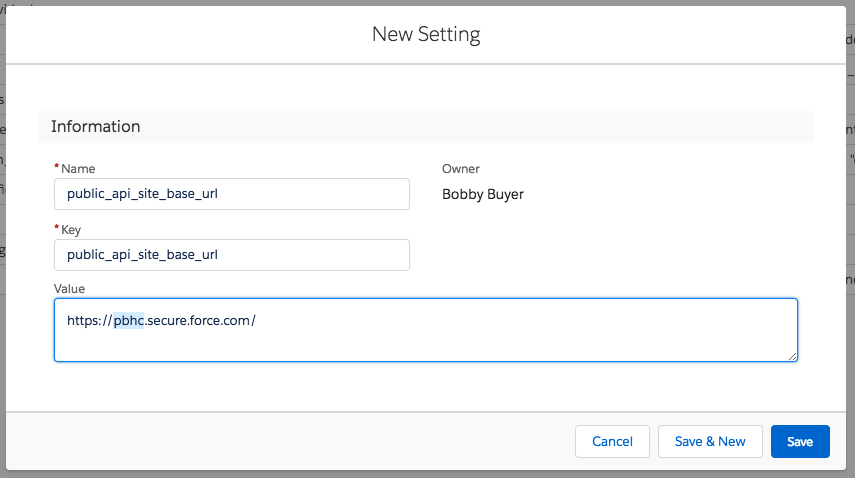 Register and configure public API site (Propertybase Salesforce Edition)