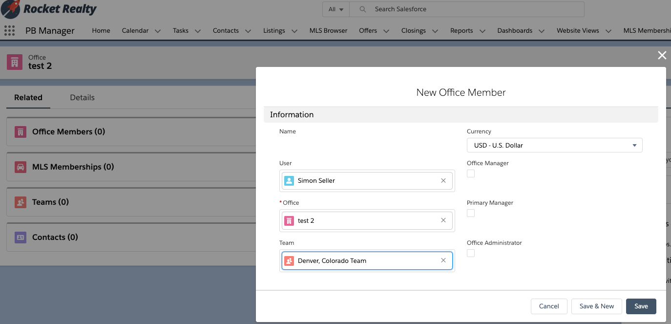 Use teams and offices (Propertybase Salesforce Edition)