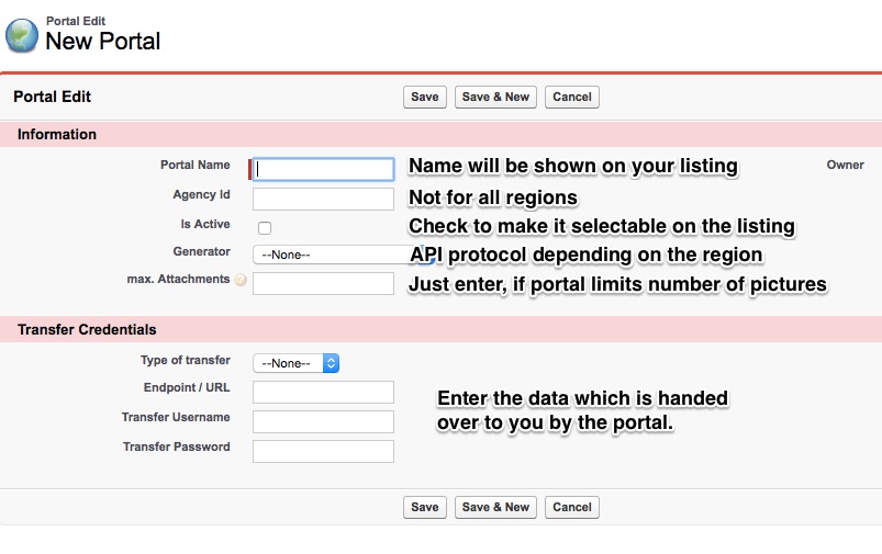 How to configure portals (Propertybase Salesforce Edition)