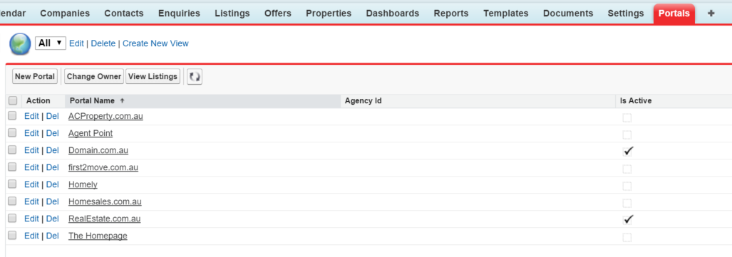Australian portals - how to enable the portals (Propertybase Salesforce Edition)