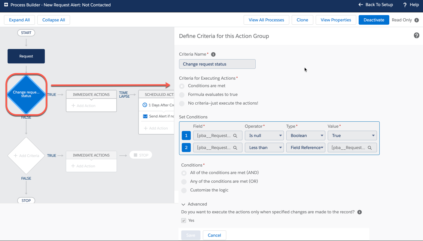 Process builder: send alerts or change record status if there has been no activity in a while ...