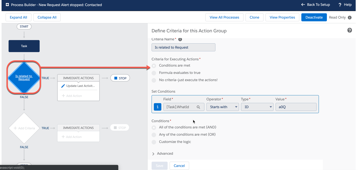 Process builder: send alerts or change record status if there has been no activity in a while ...