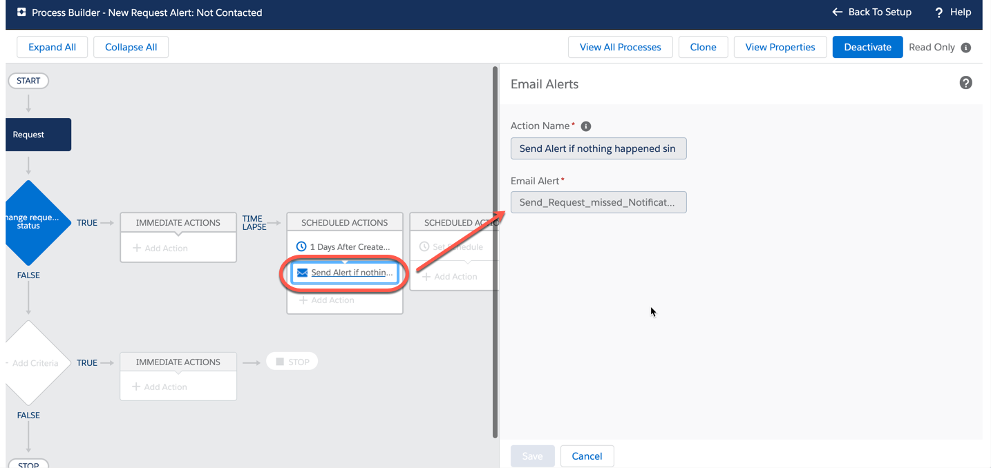 Process builder: send alerts or change record status if there has been no activity in a while ...