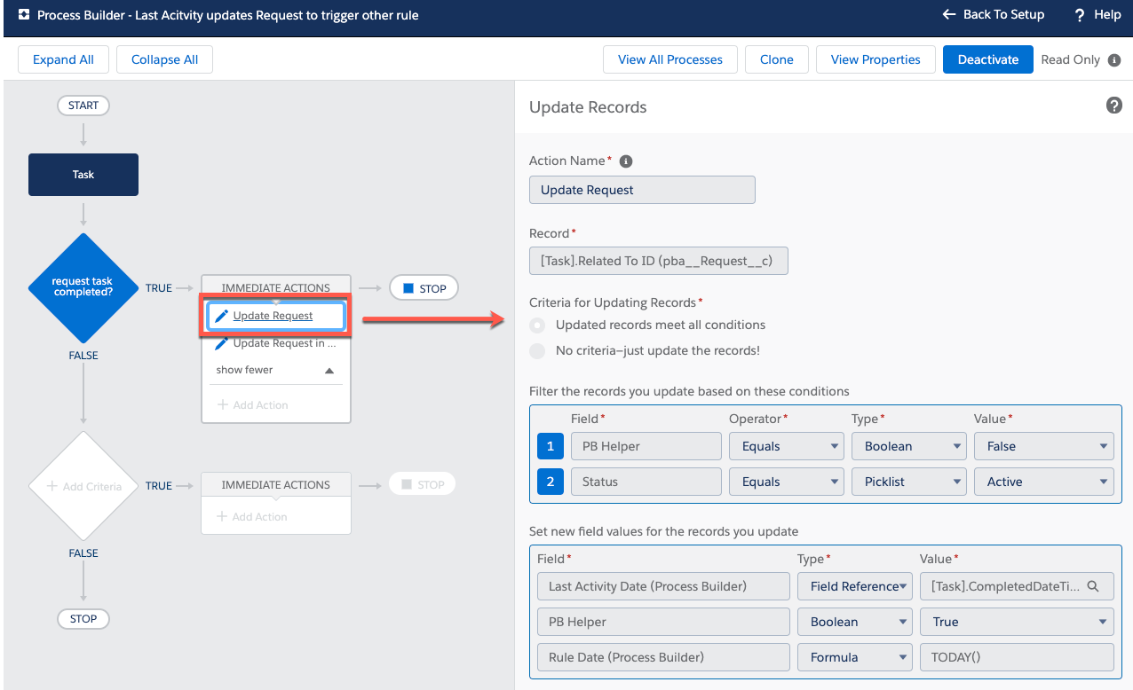 Process builder: send alerts or change record status if there has been no activity in a while ...