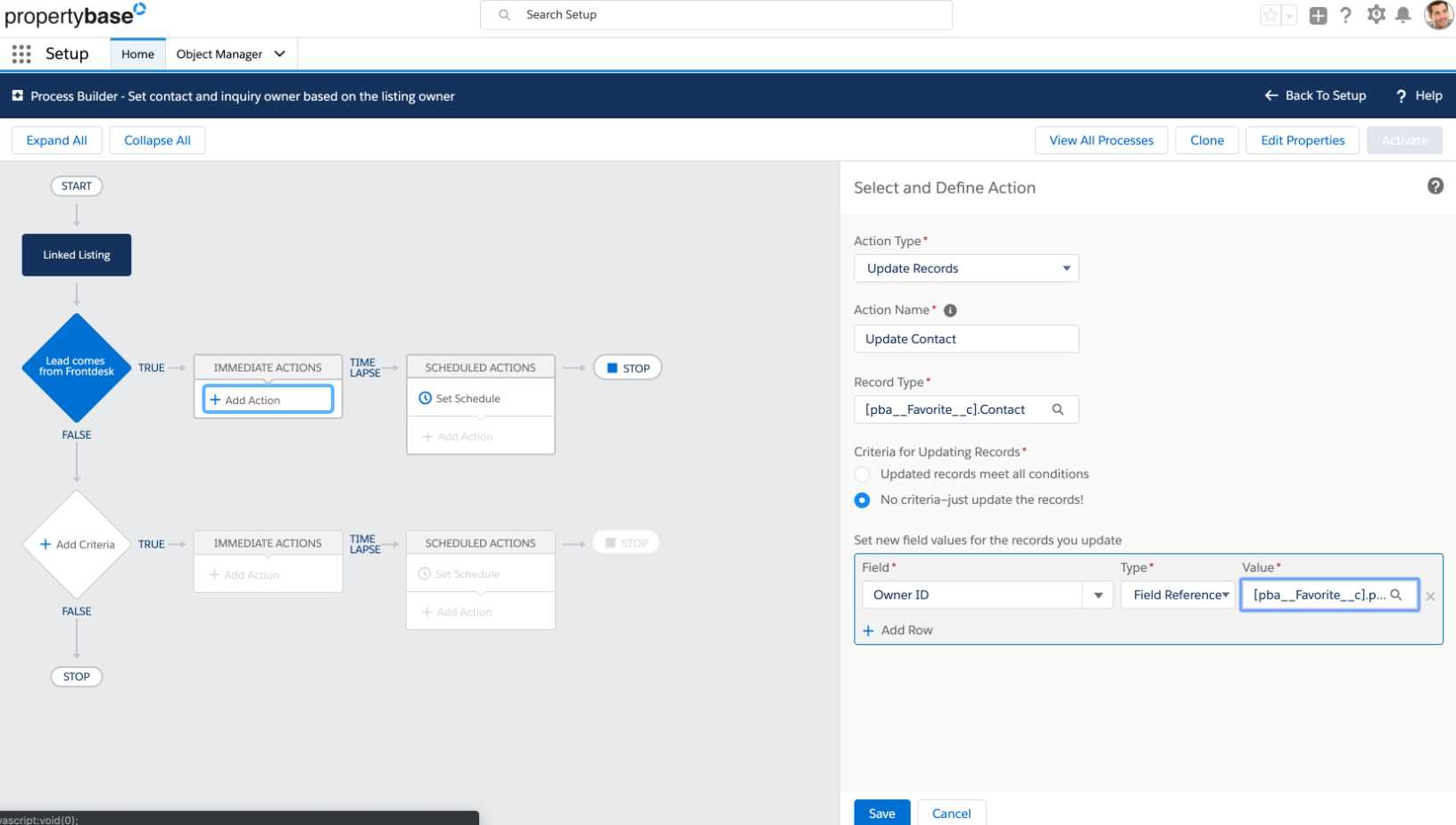 Set contact and inquiry owner based on the linked listing's agent (Propertybase Salesforce Edition)
