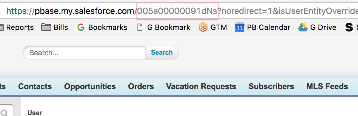 Locate The User Id Propertybase Salesforce Edition 4005