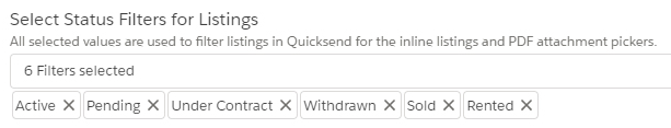 Quicksend settings (Propertybase Salesforce Edition)