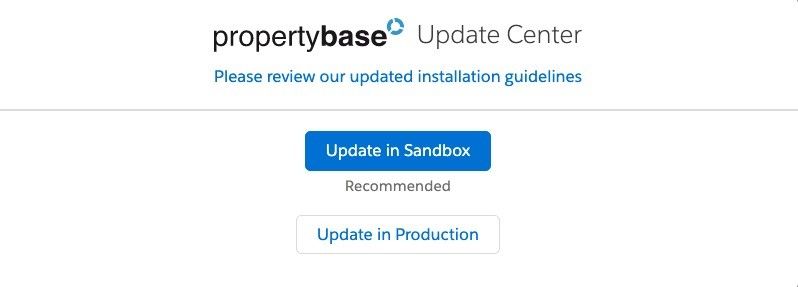 Update to the latest version of Propertybase Salesforce Edition