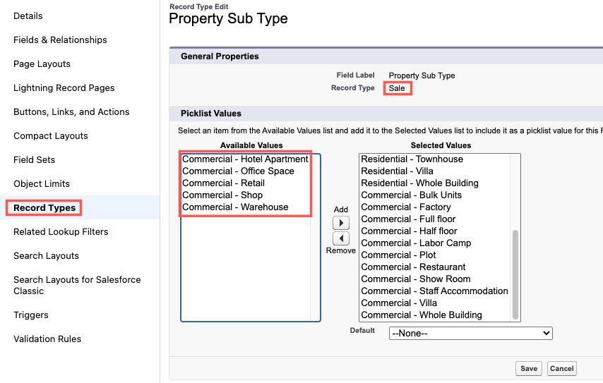 Property finder - supported property types (Propertybase Salesforce Edition)