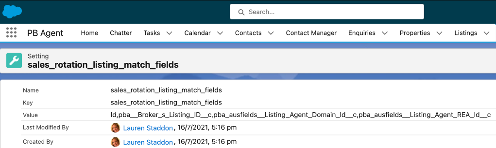 The sales rotation overview (Propertybase Salesforce Edition)