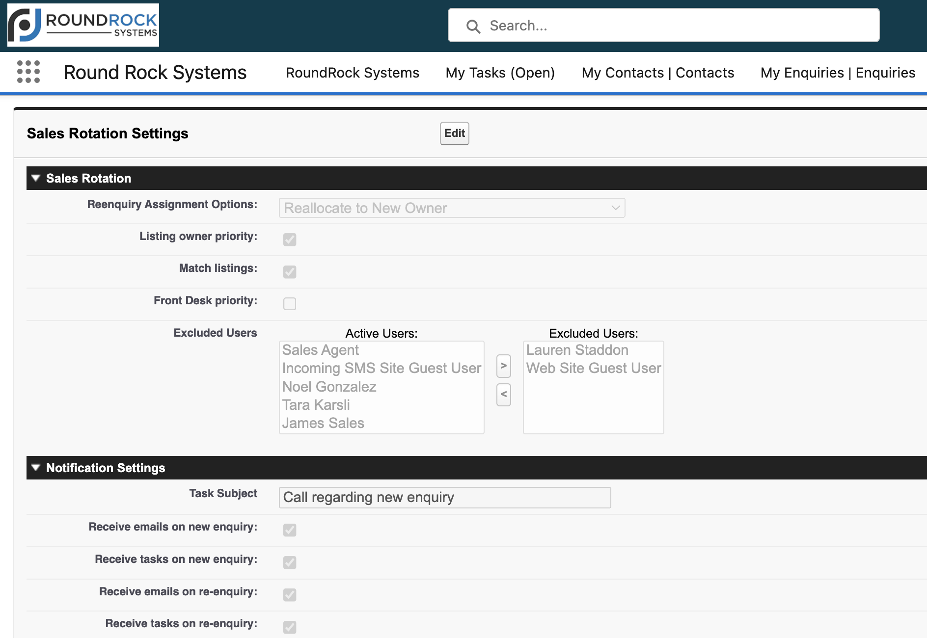 The sales rotation overview (Propertybase Salesforce Edition)