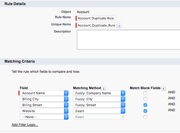 Check For Duplicates On Company Records Propertybase Salesforce Edition