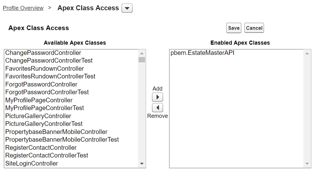 Register and configure public API site (Propertybase Salesforce Edition)