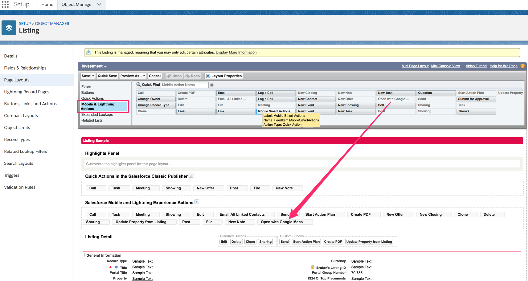 How can I see my listings on Google maps (Propertybase Salesforce Edition)