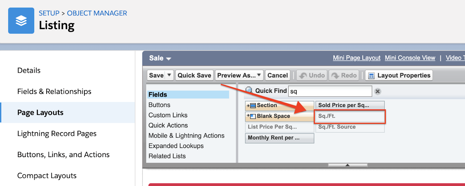 Link and automatically update the size & sq./ft. fields on a listing ...