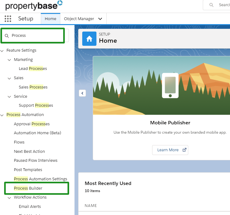 Corrupted process builder fix (Propertybase Salesforce Edition)