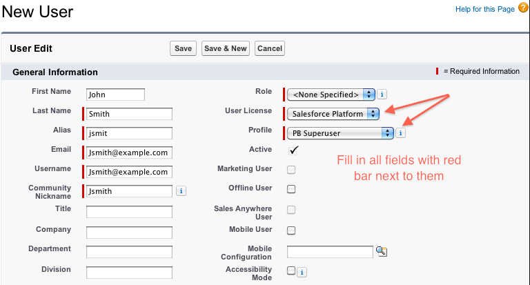 How to set up users (Propertybase Salesforce Edition)