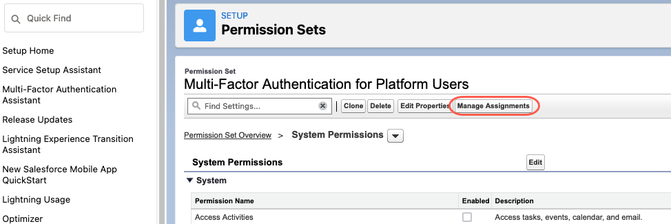 Setup Basic Multi Factor Authentication With A Permission Set Propertybase Salesforce Edition