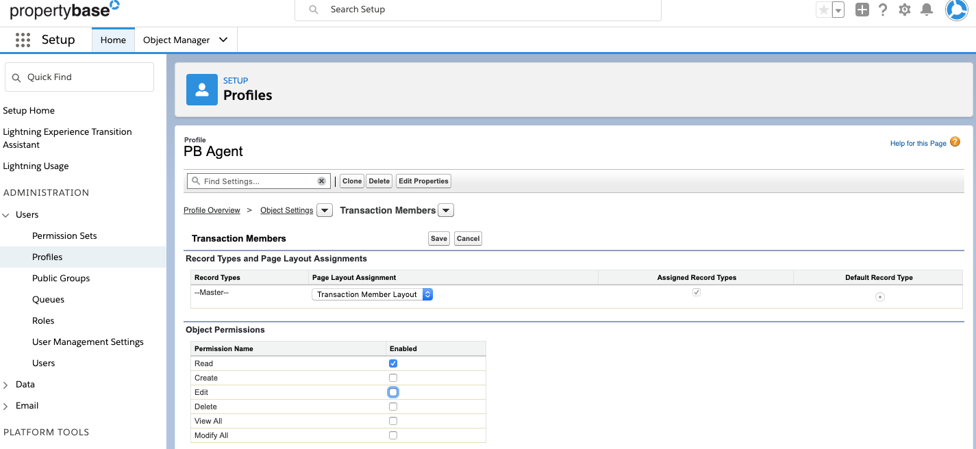 Use transactions (Propertybase Salesforce Edition)