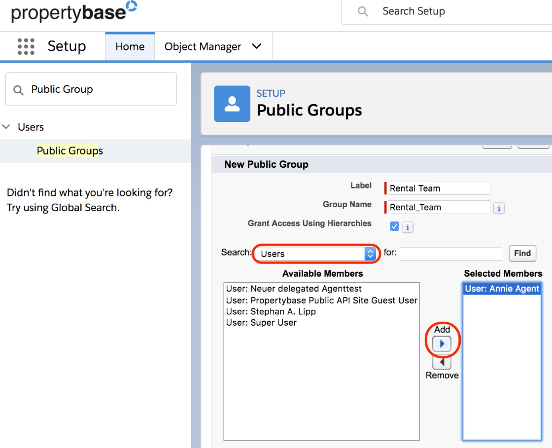 Share only relevant portals with sales or rent team (Propertybase Salesforce Edition)