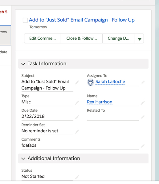 Use tasks (Propertybase Salesforce Edition)