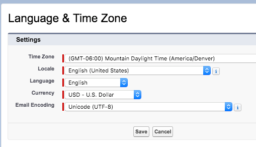 Manage time zones, language and currency (Propertybase Salesforce Edition)