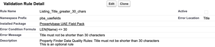 Validation Example Rules Propertybase Salesforce Edition