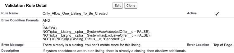 Validation example rules (Propertybase Salesforce Edition)