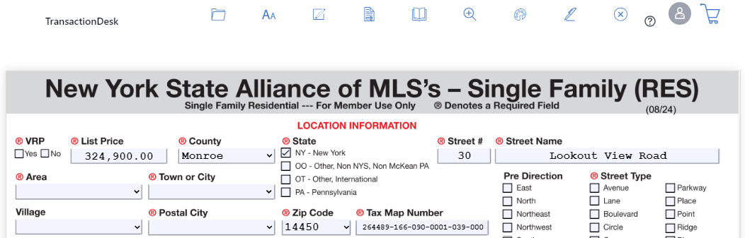 Upload a listing from a transaction (TransactionDesk Edition)