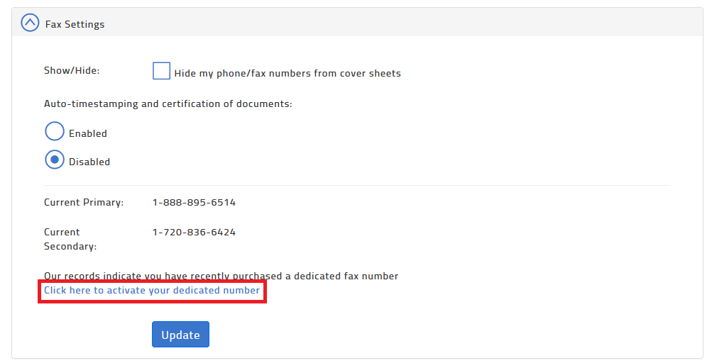 Purchase and activate a fax number (TransactionDesk Edition)